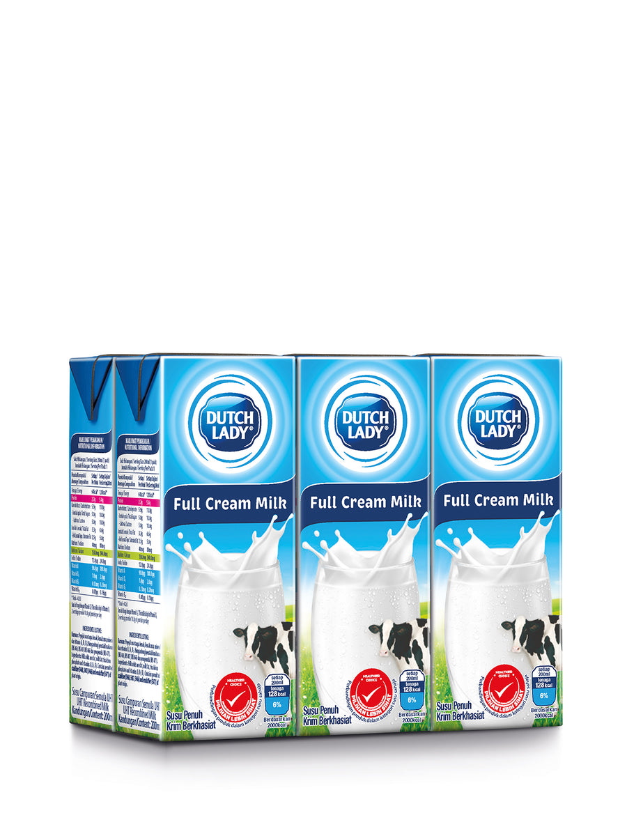 DUTCH LADY UHT FULL CREAM 6X200ML – Village Grocer - 1st Avenue