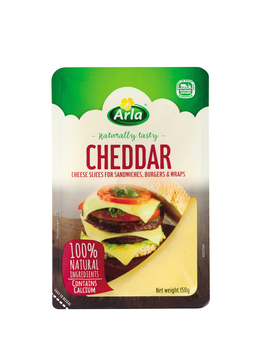 ARLA CHEDDAR CHEESE SLICES 150G – Village Grocer - 1st Avenue