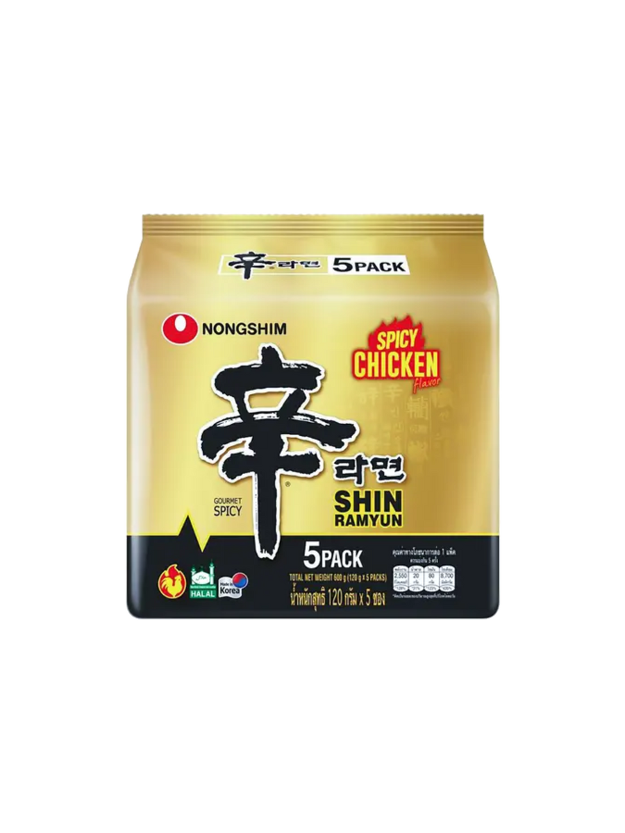 NONGSHIM SHIN SPICY CHICKEN RAMYUN 5X120G – Village Grocer - 1st Avenue